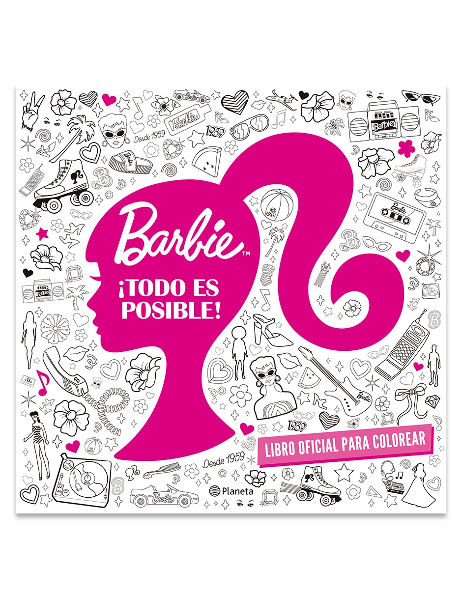 Libro Barbie Todo Es Posible Libro Oficial Para Colorear de Mattel